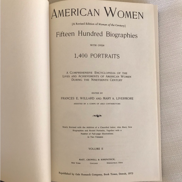 Vintage | Other | Vintage American Women Encyclopedia Livesachievements ...